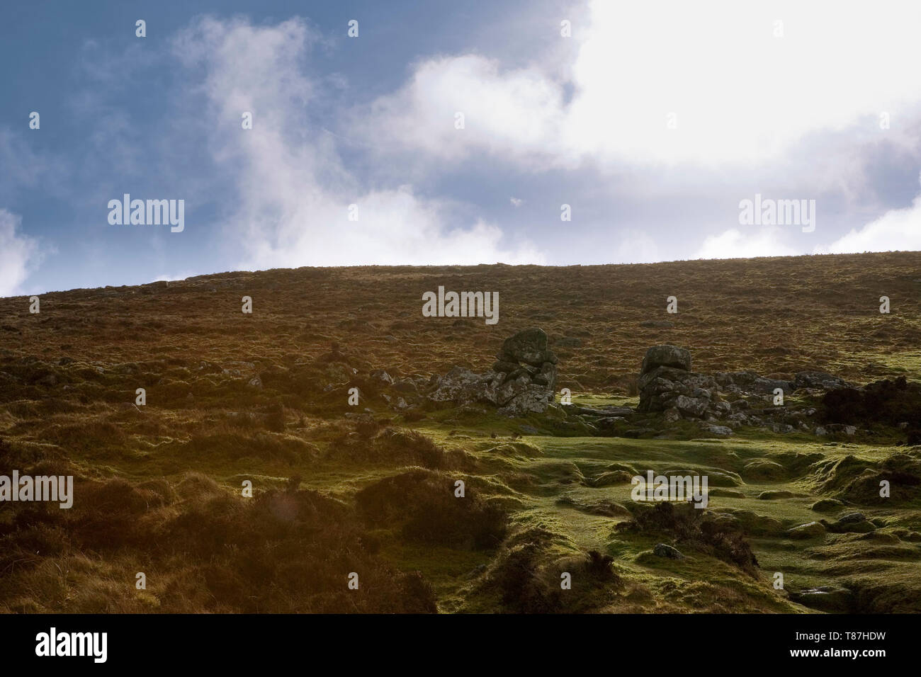 Grimspound Bronze Age settlement, Dartmoor, Devon, UK Stock Photo - Alamy