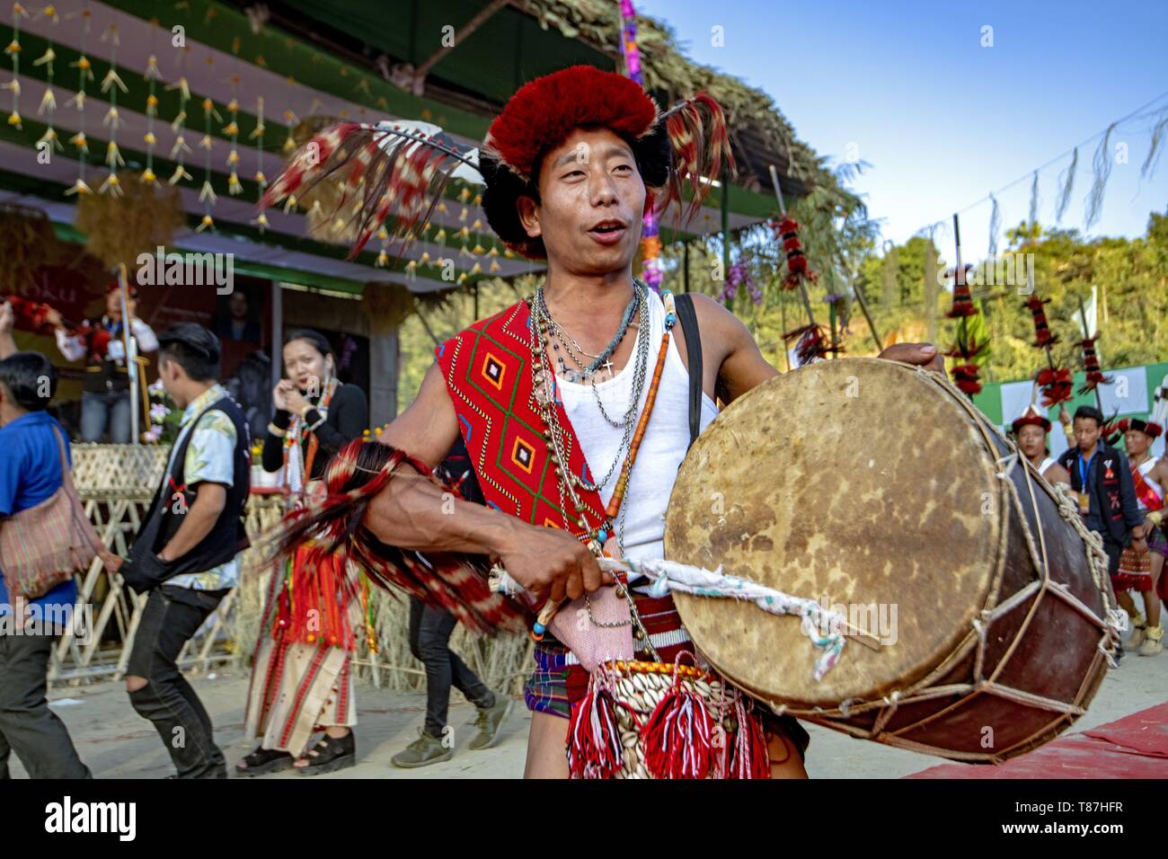 India, Arunachal Pradesh, Khonsa, the Chalo Loku festival of the Nokte ...