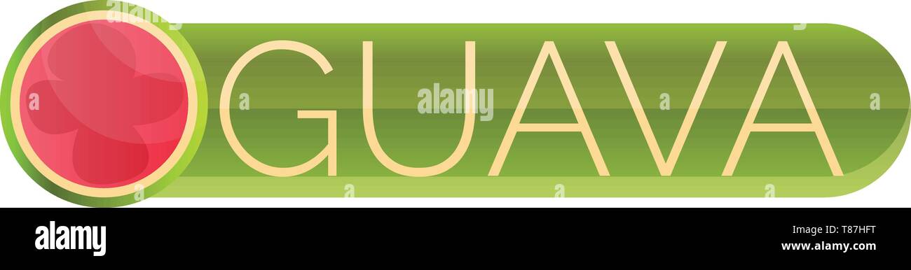 Cutted guava logo. Cartoon of cutted guava vector logo for web design ...