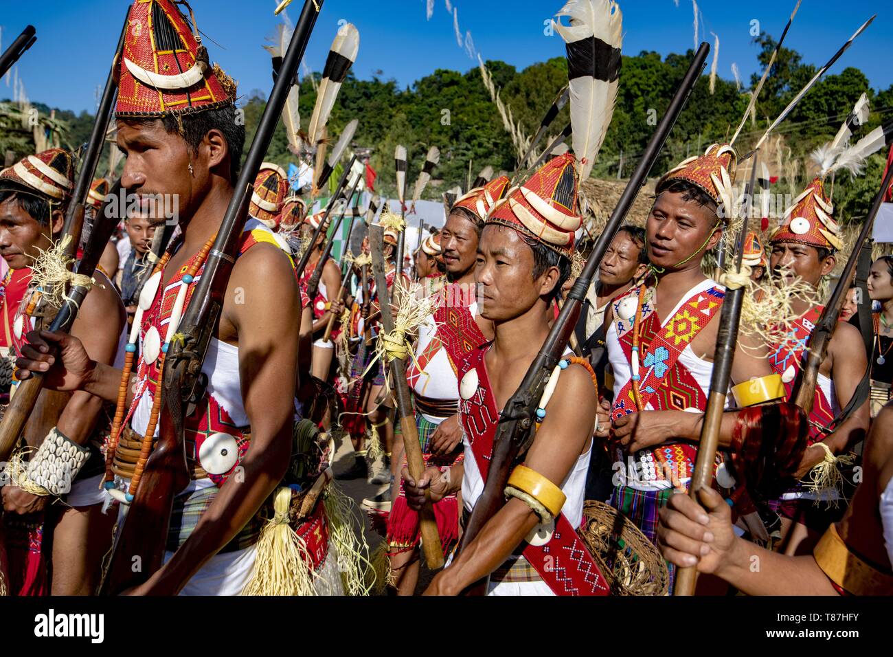 India, Arunachal Pradesh, Khonsa, the Chalo Loku festival of the Nokte ...