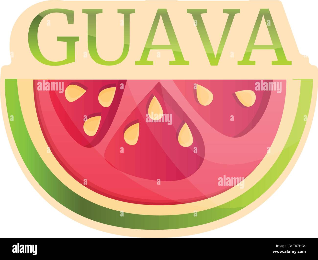 Slice guava logo. Cartoon of slice guava vector logo for web design ...