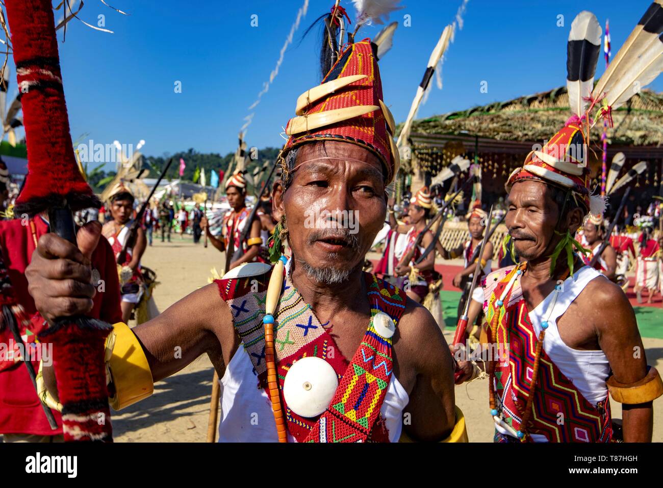 India, Arunachal Pradesh, Khonsa, the Chalo Loku festival of the Nokte ...