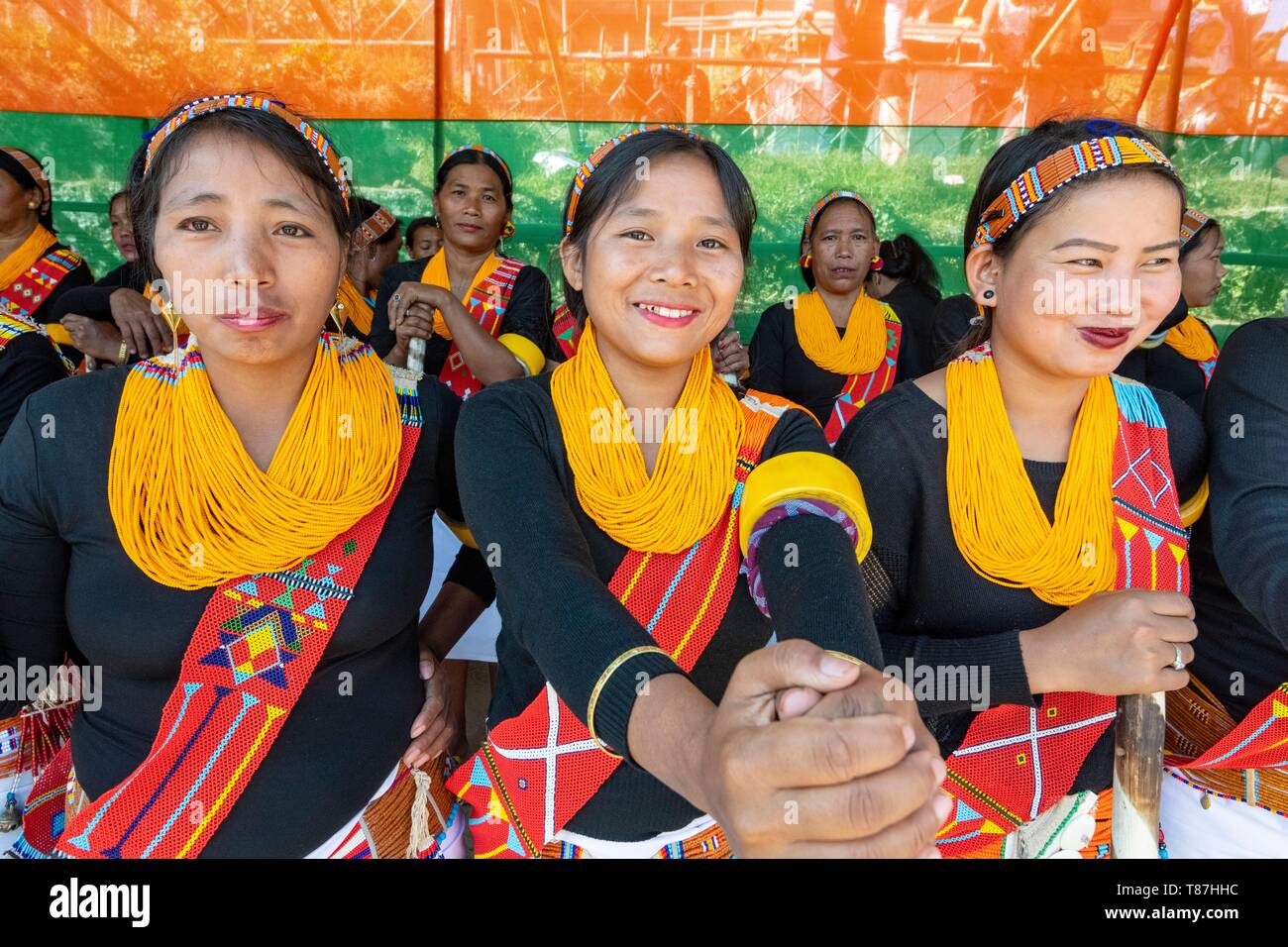 India, Arunachal Pradesh, Khonsa, the Chalo Loku festival of the Nokte ...