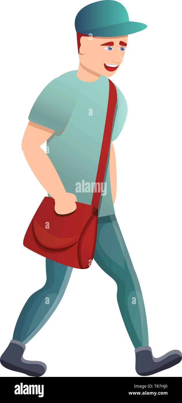 Modern postman icon. Cartoon of modern postman vector icon for web ...