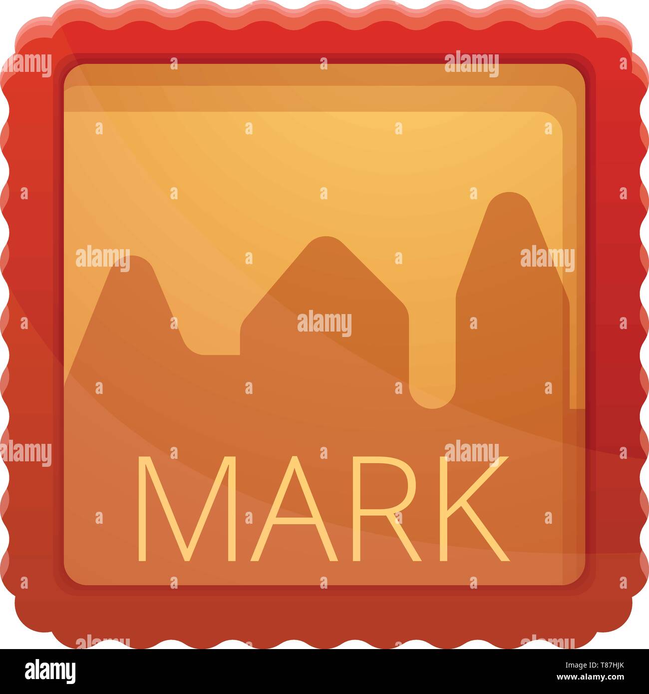 Postal mark icon. Cartoon of postal mark vector icon for web design ...