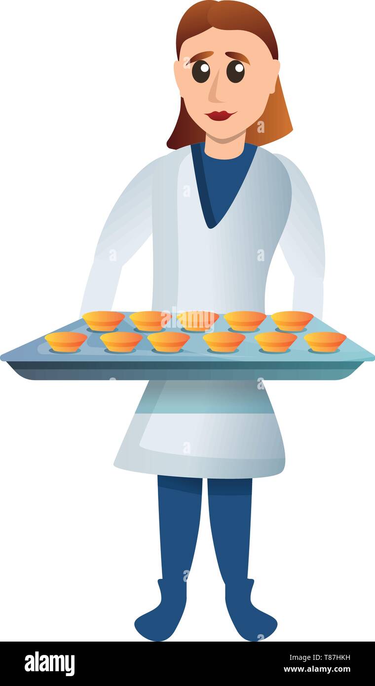 Woman baker icon. Cartoon of woman baker vector icon for web design ...