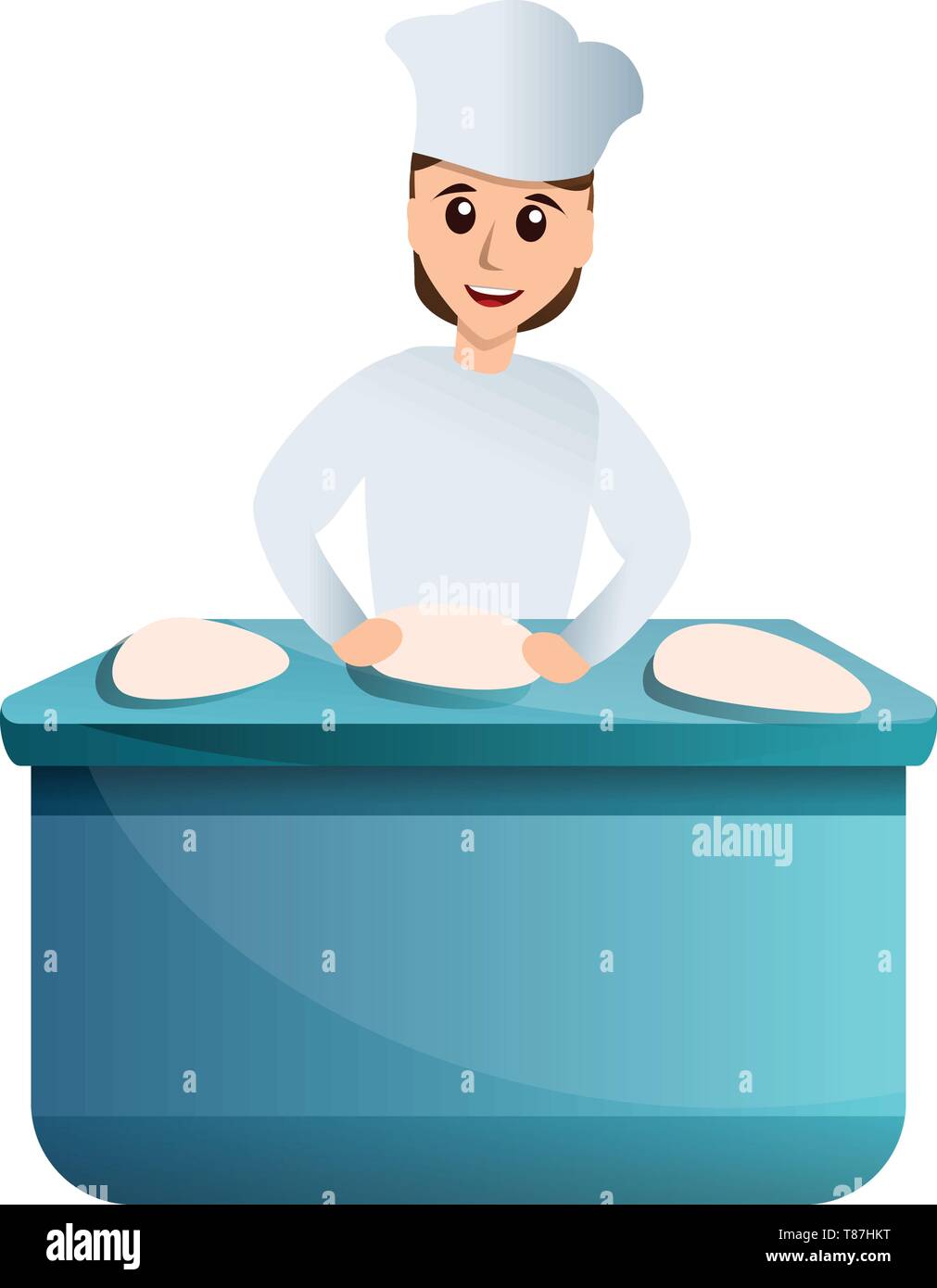 Baker in factory icon. Cartoon of baker in factory vector icon for web ...