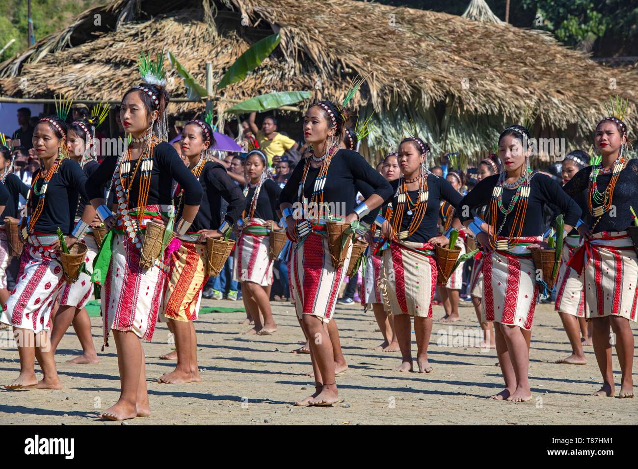 India, Arunachal Pradesh, Khonsa, the Chalo Loku festival of the Nokte ...