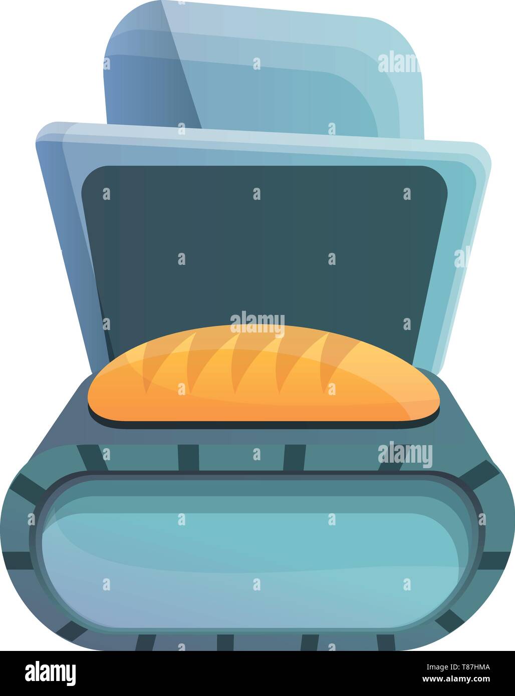 Fresh bakery factory bread icon. Cartoon of fresh bakery factory bread ...