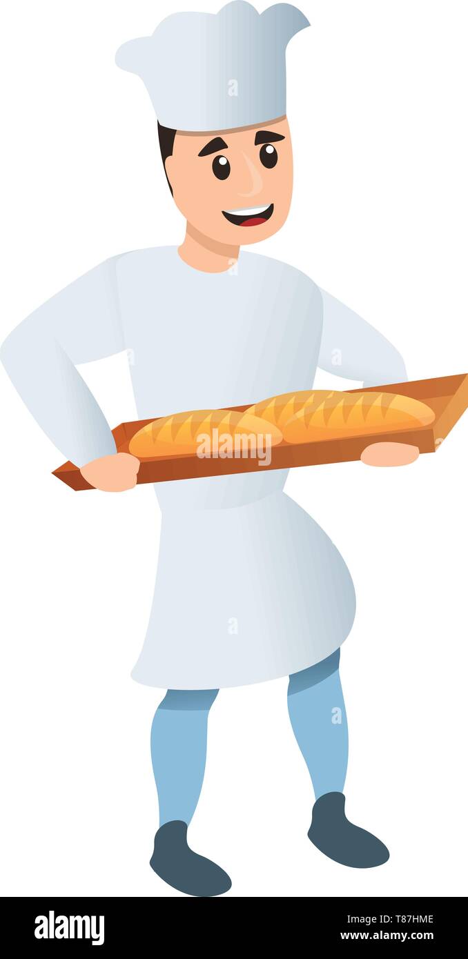 Happy factory baker icon. Cartoon of happy factory baker vector icon ...