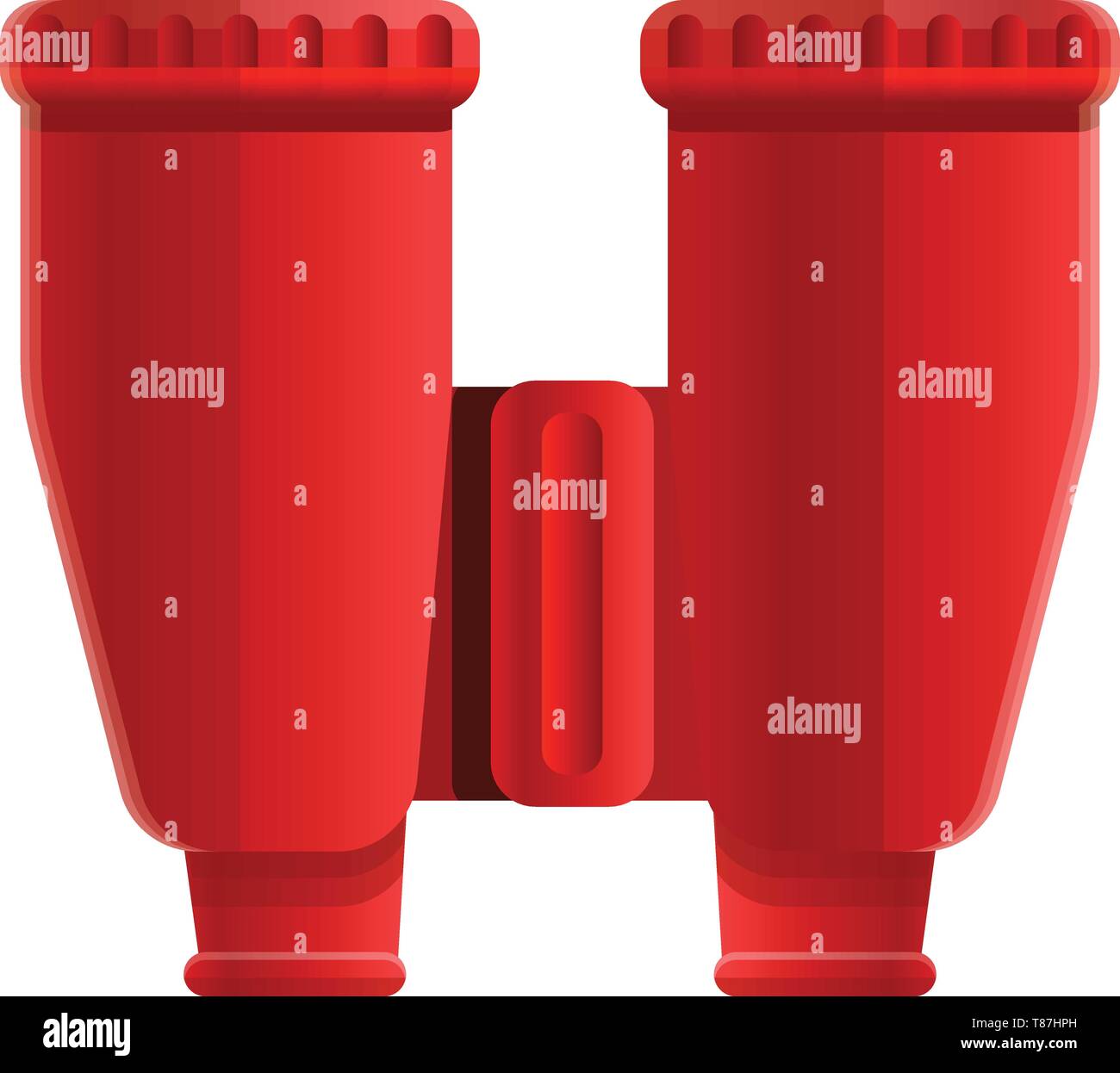 Red binoculars icon. Cartoon of red binoculars vector icon for web ...