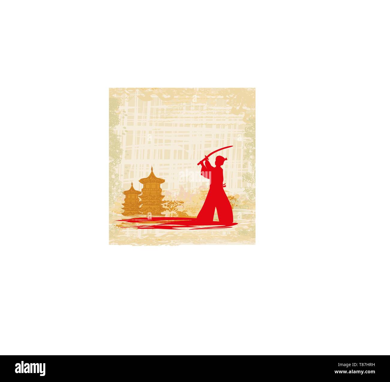 Japanese Samurai fighter card Stock Vector Image & Art - Alamy