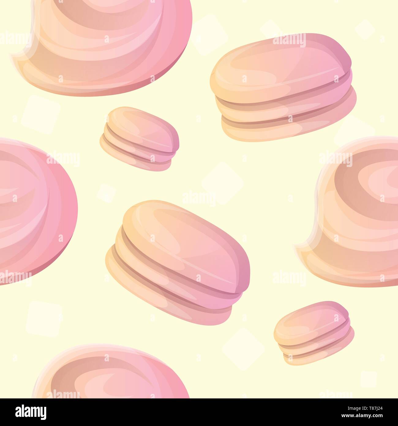Meringue pattern. Cartoon illustration of meringue vector pattern for ...
