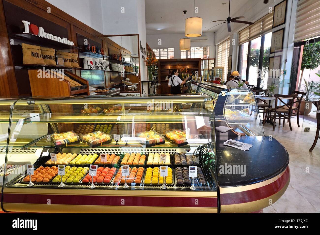 Morocco, Upper Atlas, Marrakech, Gueliz district, Amandine cake shop ...