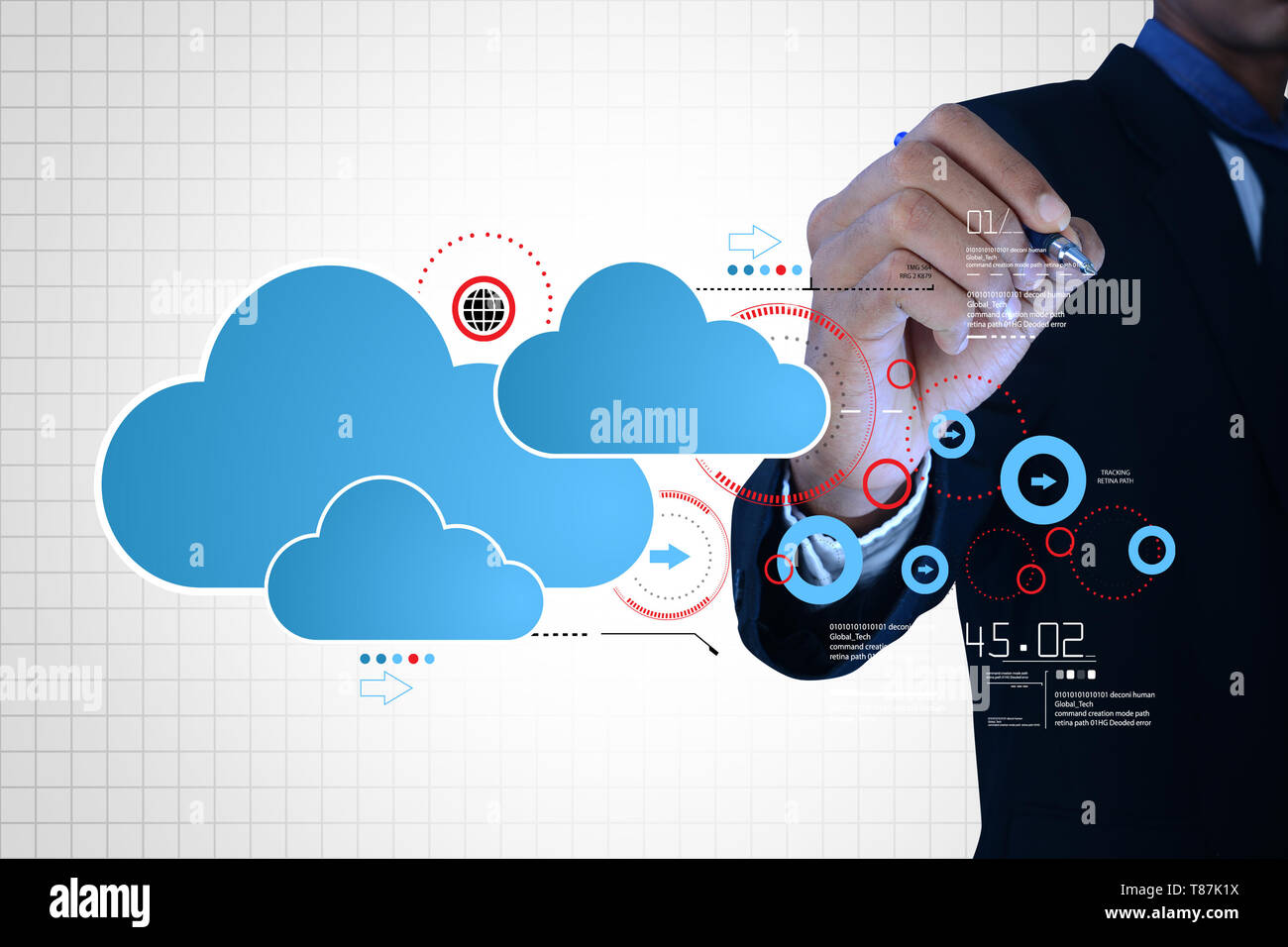 Digital illustration showing cloud storage hi-res stock photography and ...
