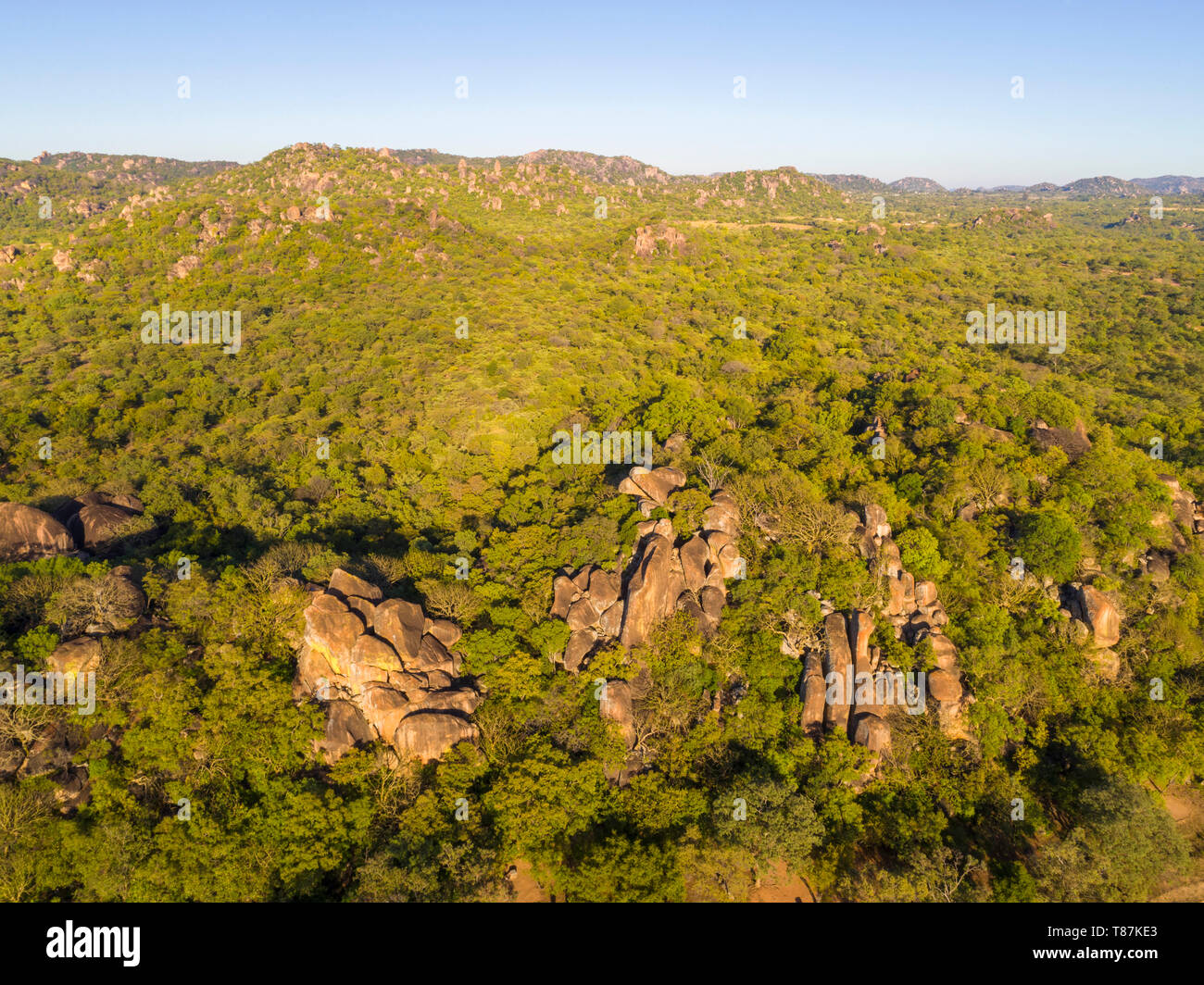 Aerial views of Zimbabwe's Matobo National Park Stock Photo - Alamy