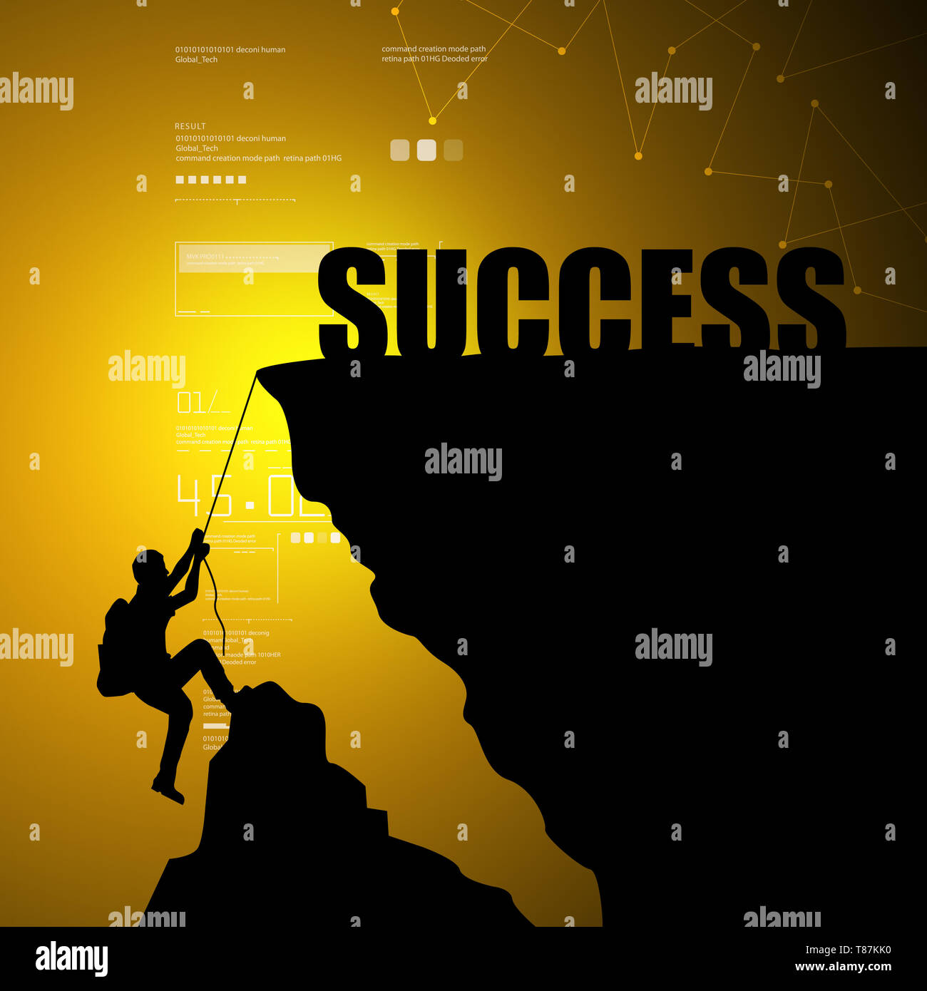 Man climbing for success Stock Photo - Alamy
