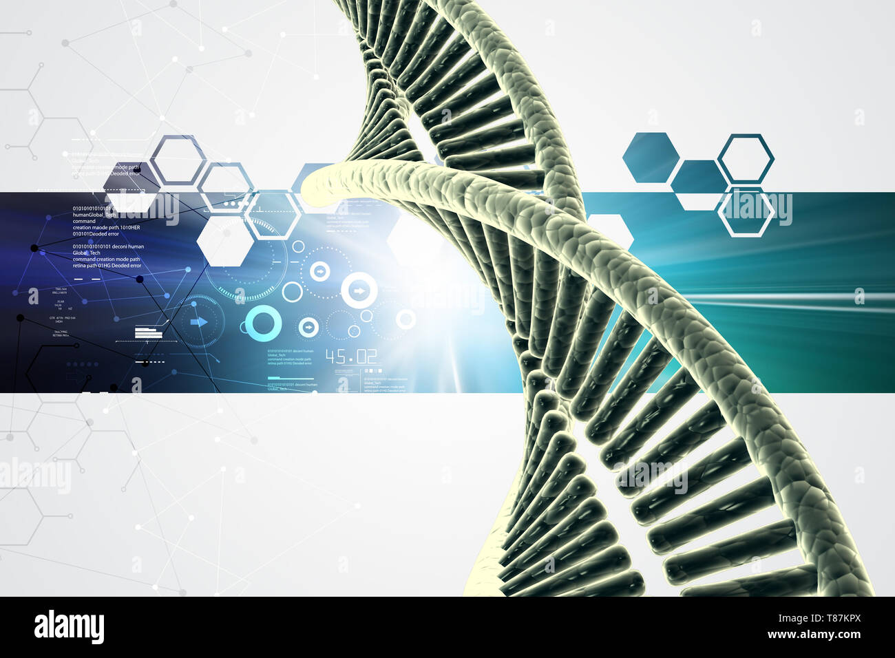 DNA in color background Stock Photo - Alamy