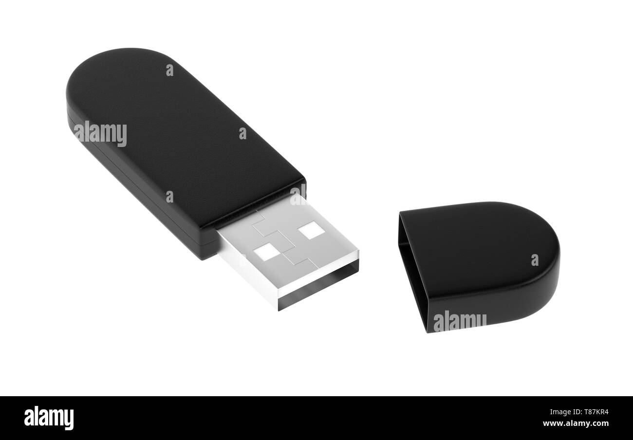 USB flash drive. 3d rendering illustration isolated on white background ...