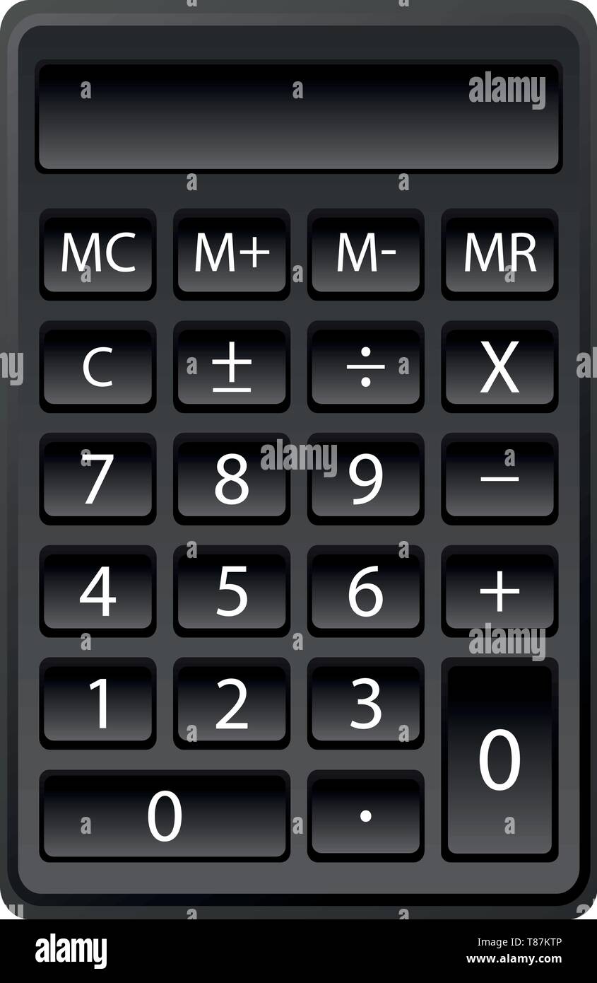 Black Calculator - Illustration Stock Vector Image & Art - Alamy