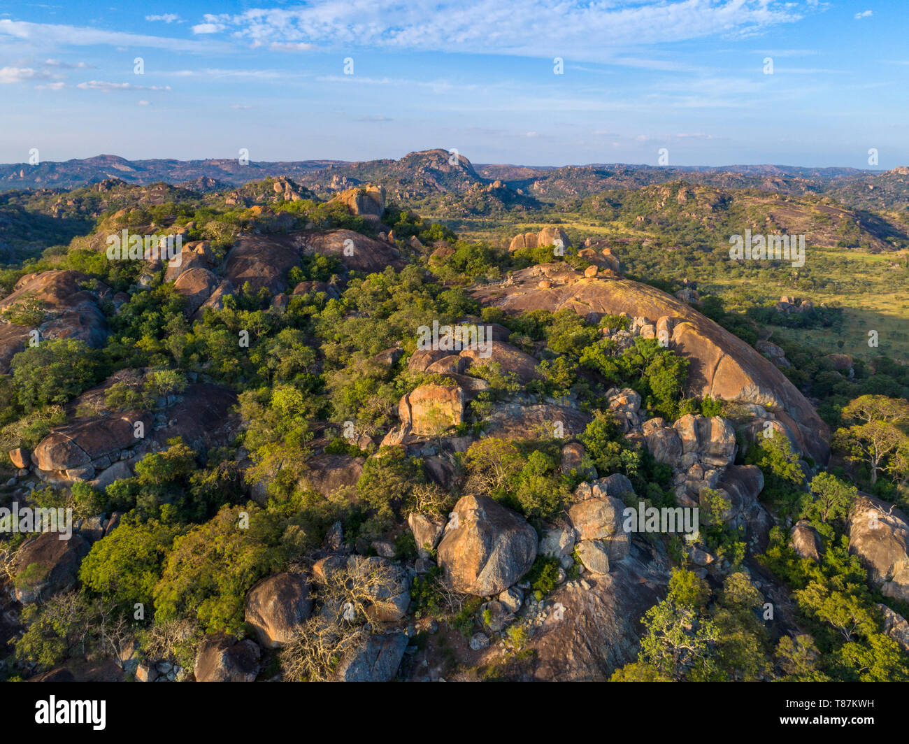 Aerial views of Zimbabwe's Matobo National Park Stock Photo - Alamy