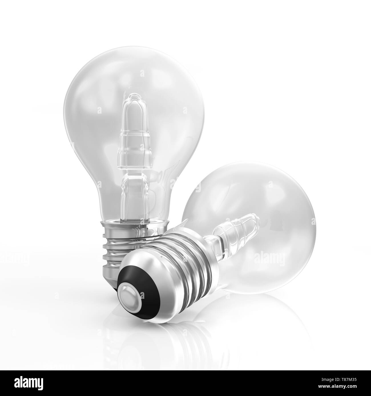 Modern Light Bulbs isolated on white background Stock Photo - Alamy