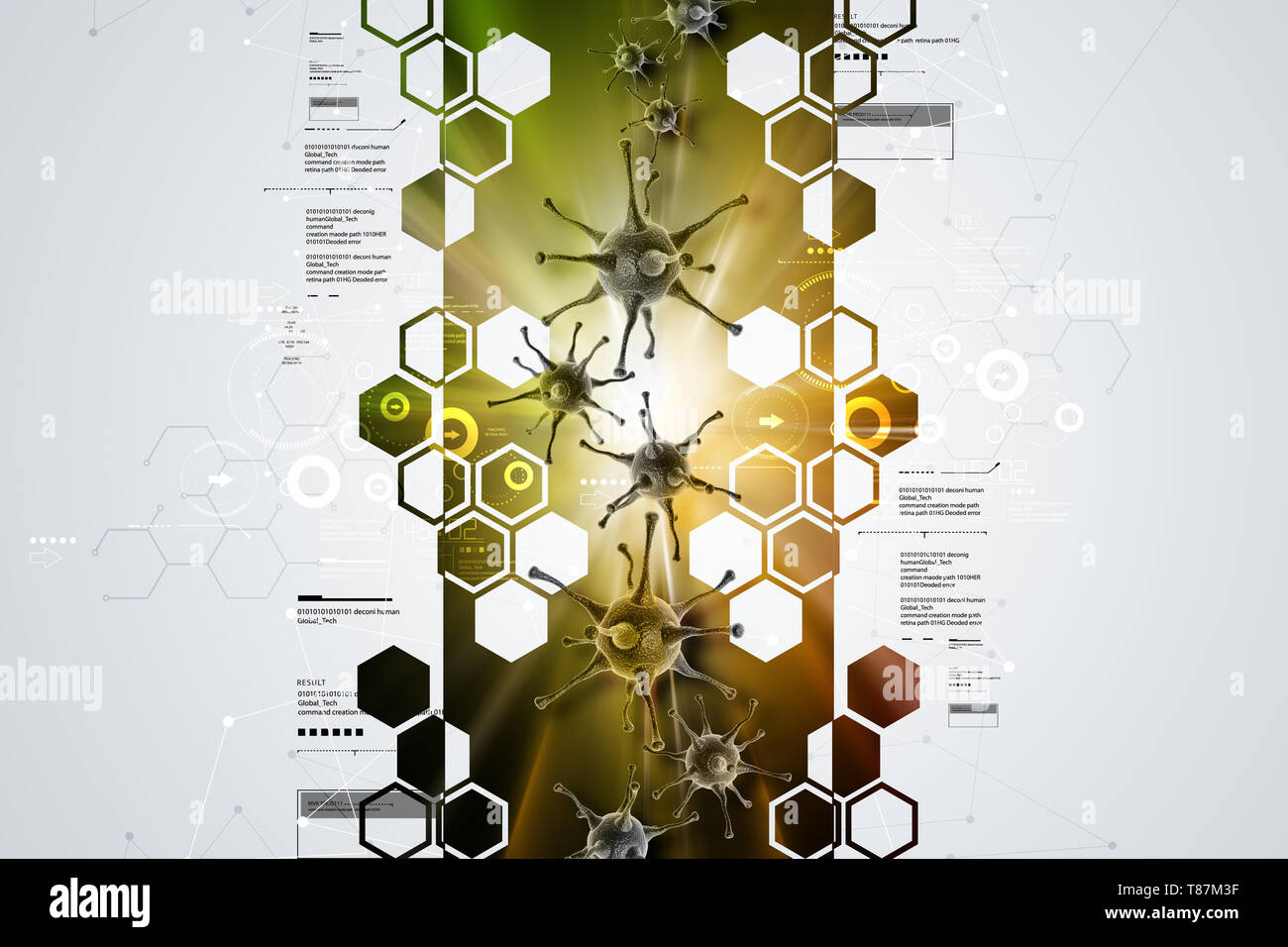 3d form of virus Stock Photo - Alamy