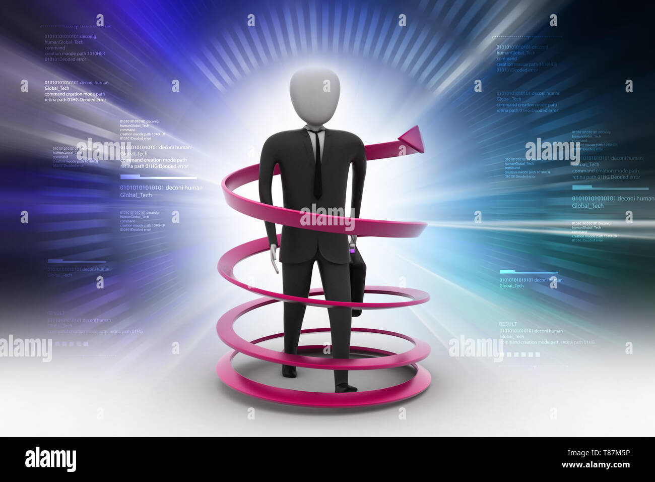 3d man business success concept Stock Photo - Alamy