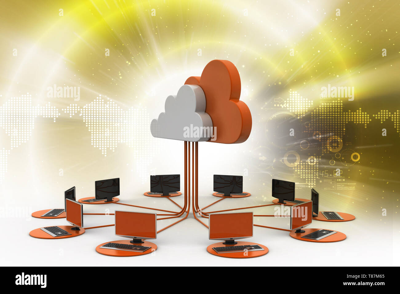 Cloud computing with computer network Stock Photo - Alamy