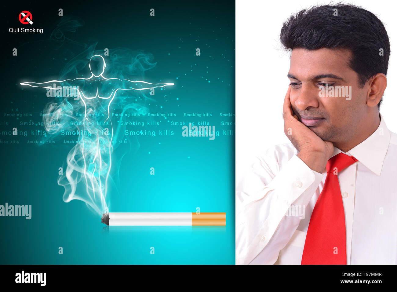 Smoking kills human body Stock Photo - Alamy