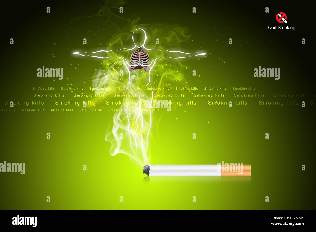 Smoking kills human body Stock Photo - Alamy