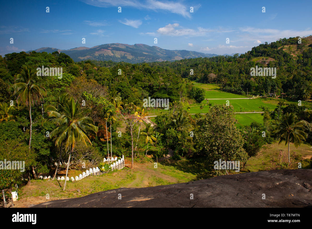 View from Lankatilaka Buddhist temple. Hiyarapitiya village, from the ...
