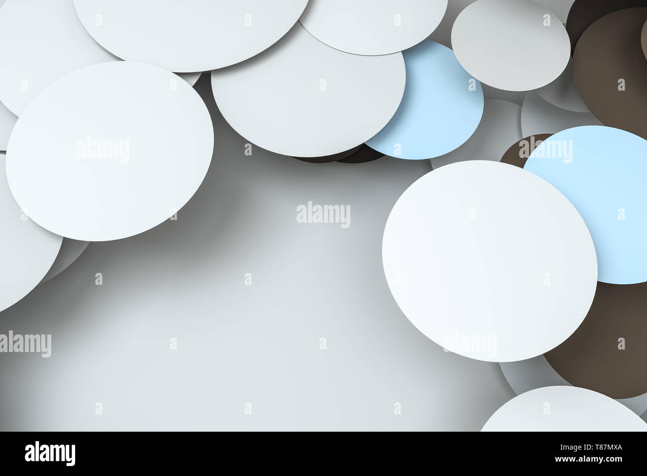 3d rendering, circle frame card template, computer digital image Stock ...