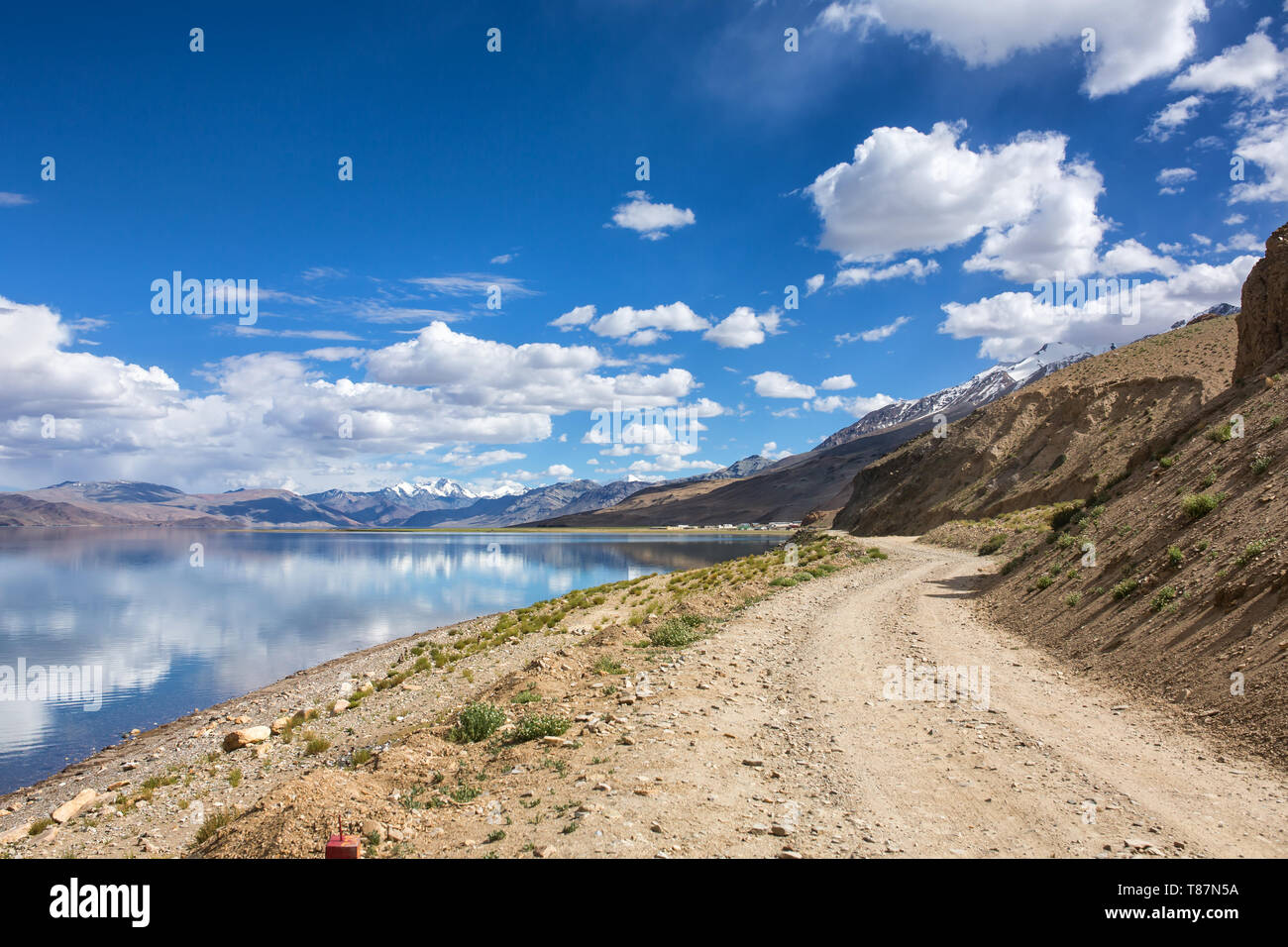 Beautiful landscape of Tso Moriri Lake located in Rupshu valley in ...