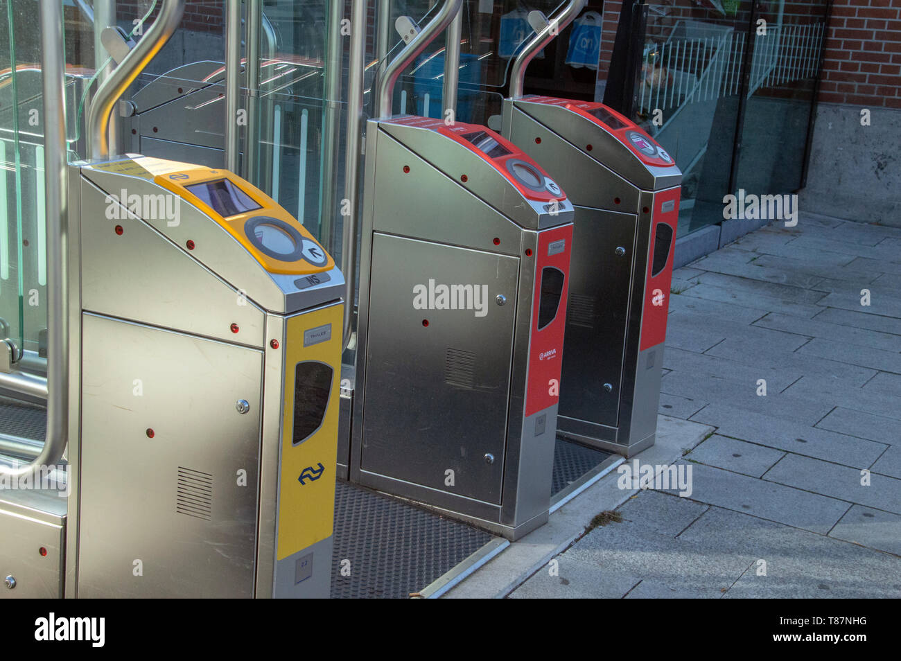 Close Up Of A Check In Check Out Gate At Apeldoorn Station The ...