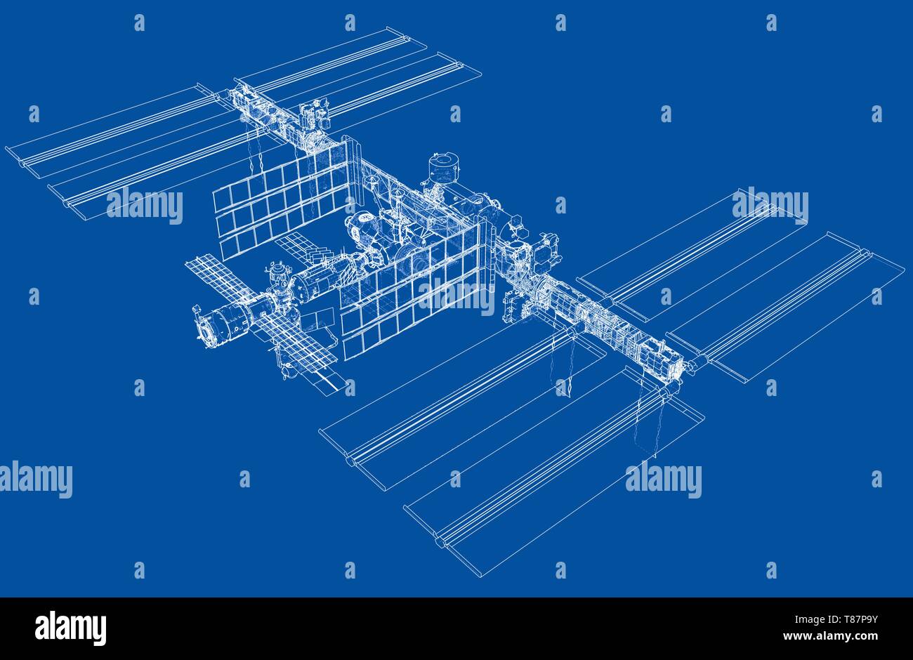Abstract Spaceship Outline. Vector Stock Vector Image & Art - Alamy