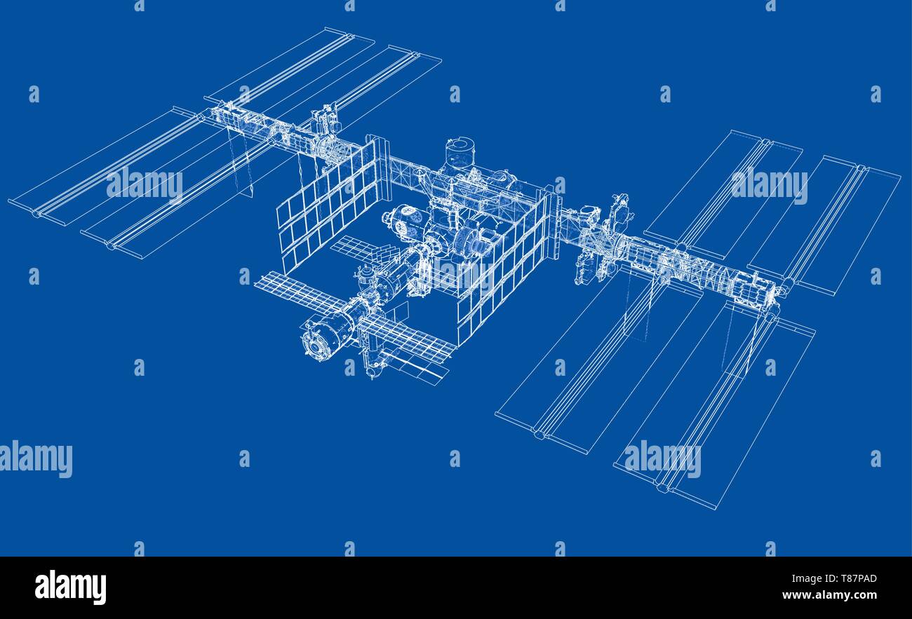 Abstract Spaceship Outline. Vector Stock Vector Image & Art - Alamy