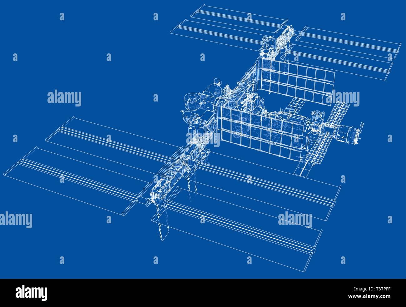 Abstract Spaceship Outline. Vector Stock Vector Image & Art - Alamy