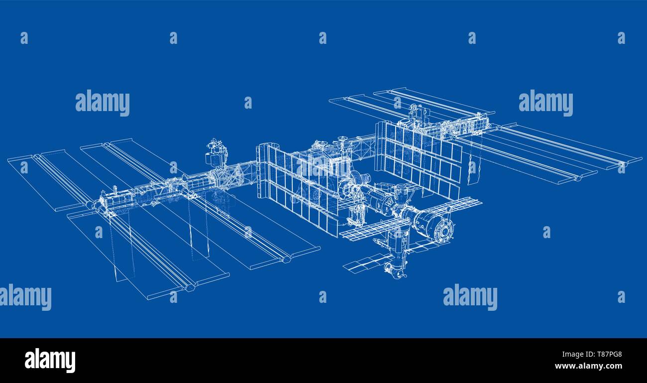 Abstract Spaceship Outline. Vector Stock Vector Image & Art - Alamy