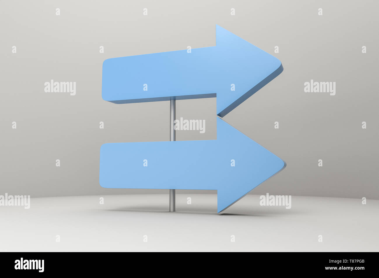 3d rendering, 3d model of arrow, the concept of development and ...