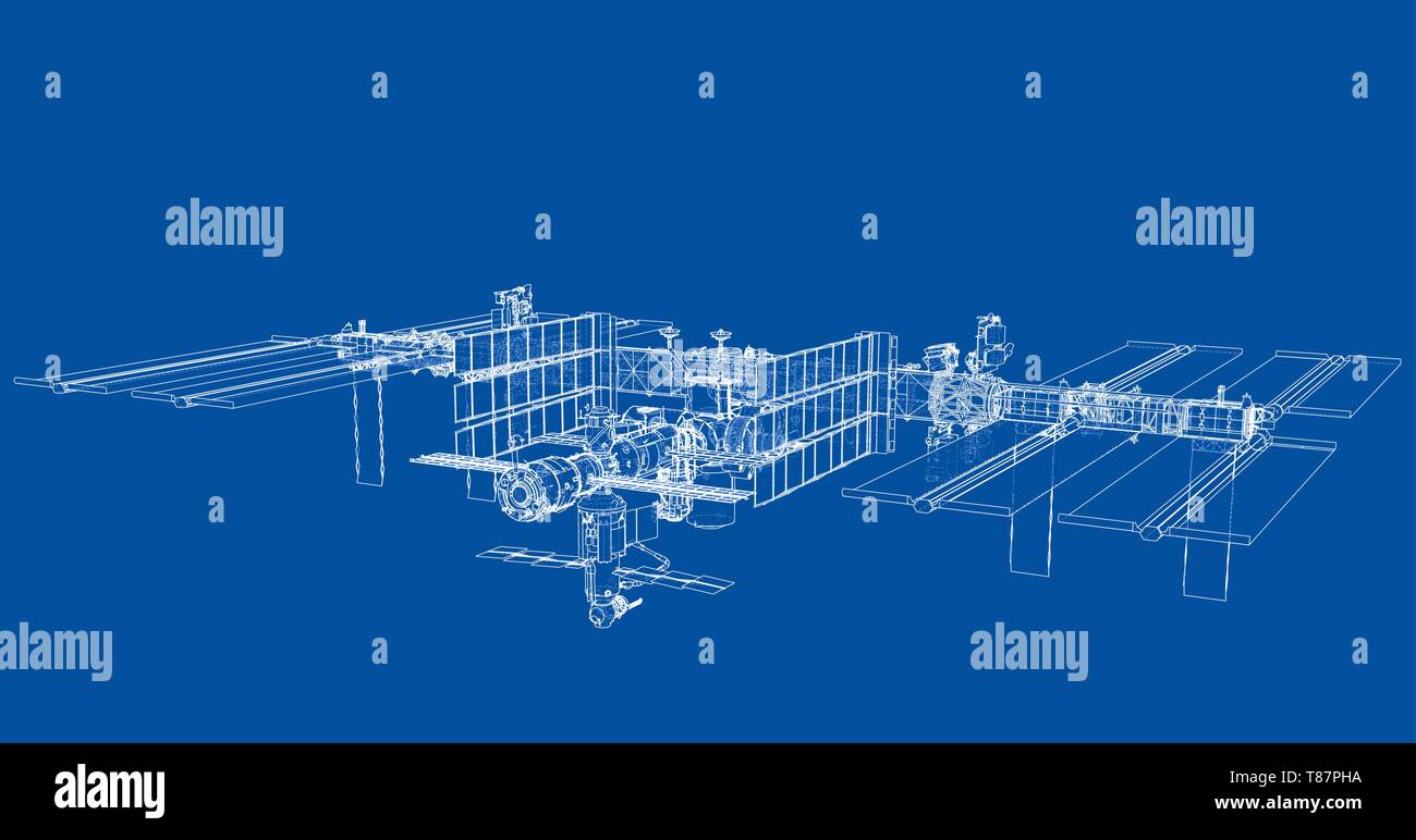 Abstract Spaceship Outline. Vector Stock Vector Image & Art - Alamy