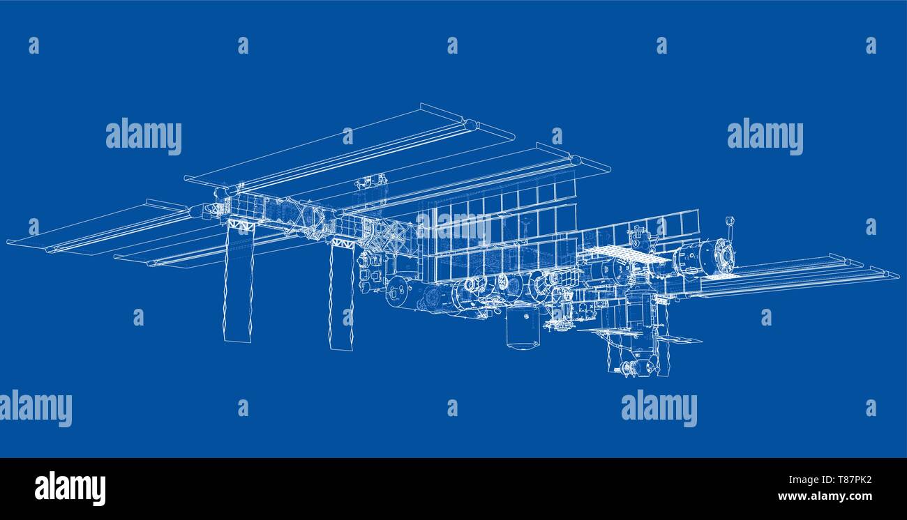 Abstract Spaceship Outline. Vector Stock Vector Image & Art - Alamy