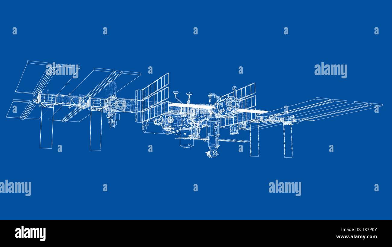 Abstract Spaceship Outline. Vector Stock Vector Image & Art - Alamy