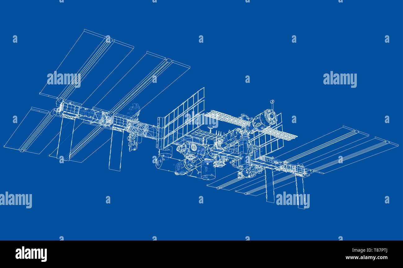 Abstract Spaceship Outline. Vector Stock Vector Image & Art - Alamy