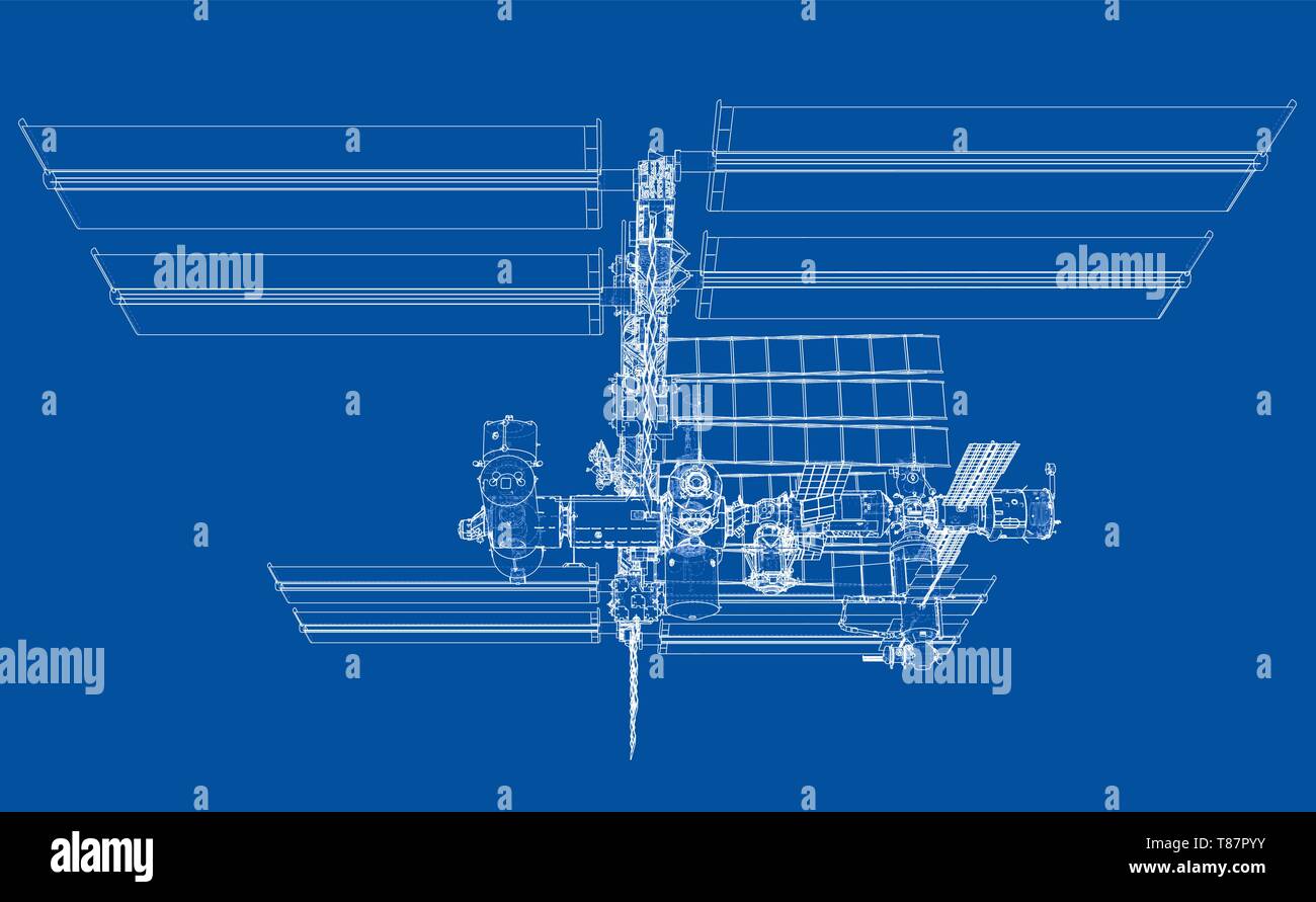 Abstract Spaceship Outline. Vector Stock Vector Image & Art - Alamy