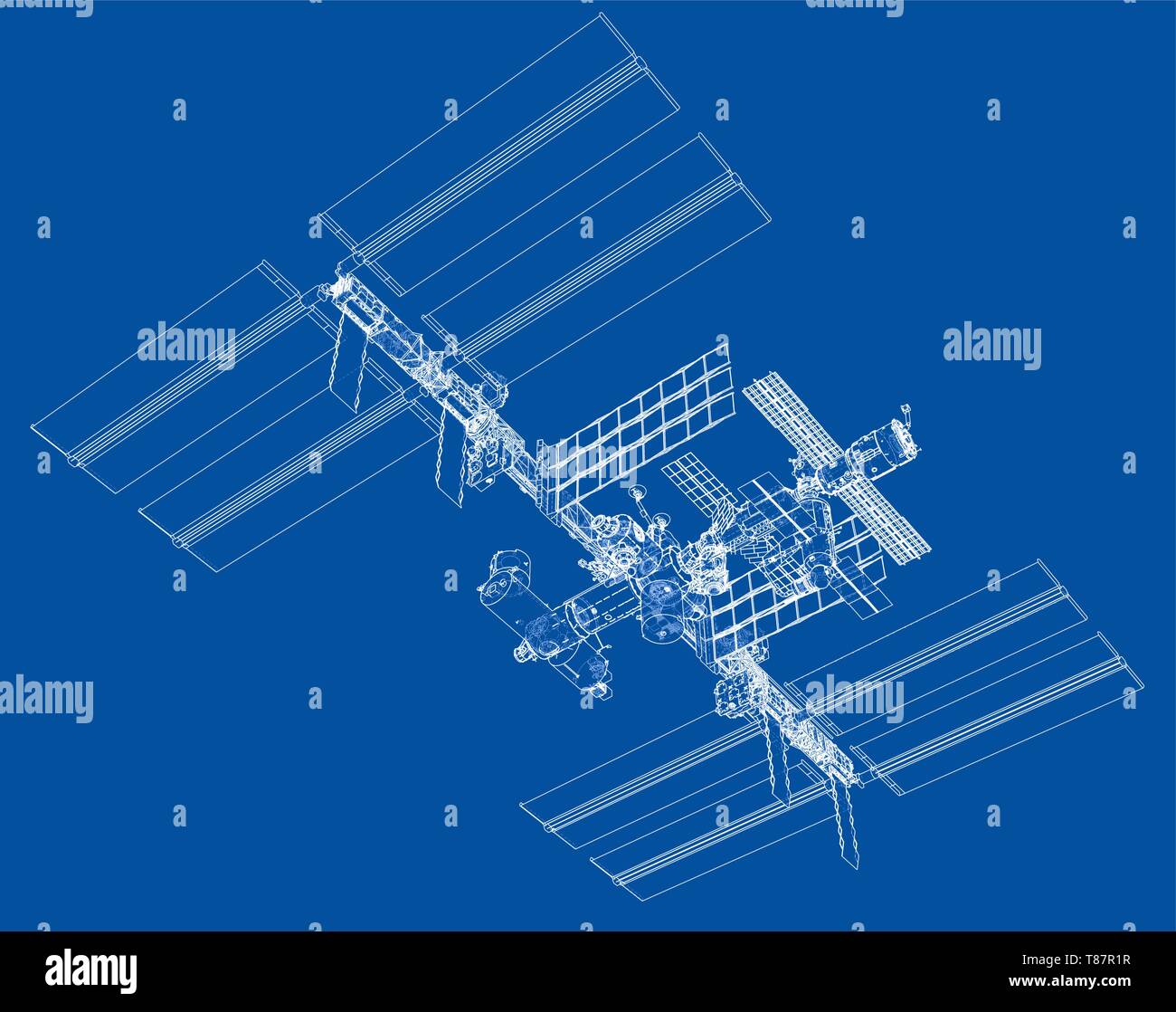 Abstract Spaceship Outline. Vector Stock Vector Image & Art - Alamy