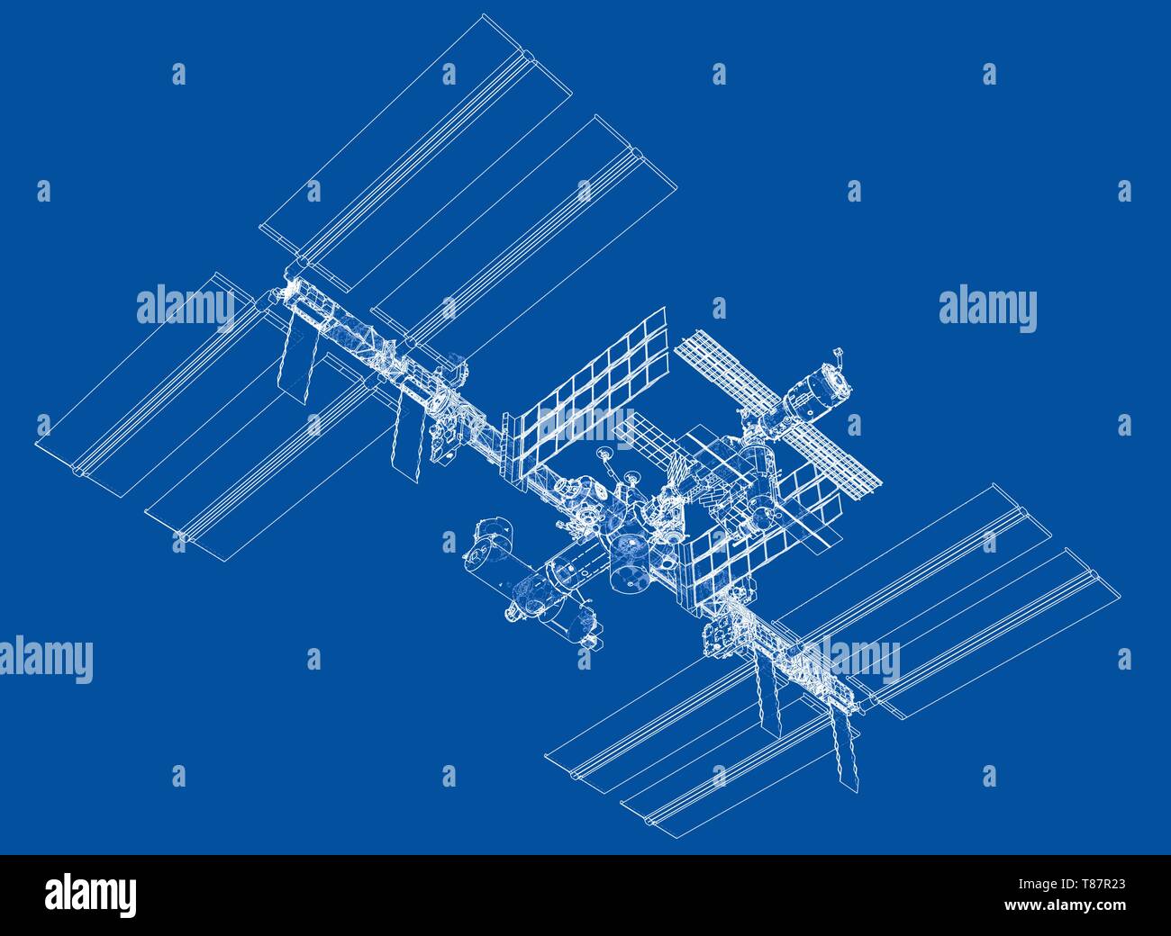 Abstract Spaceship Outline. Vector Stock Vector Image & Art - Alamy
