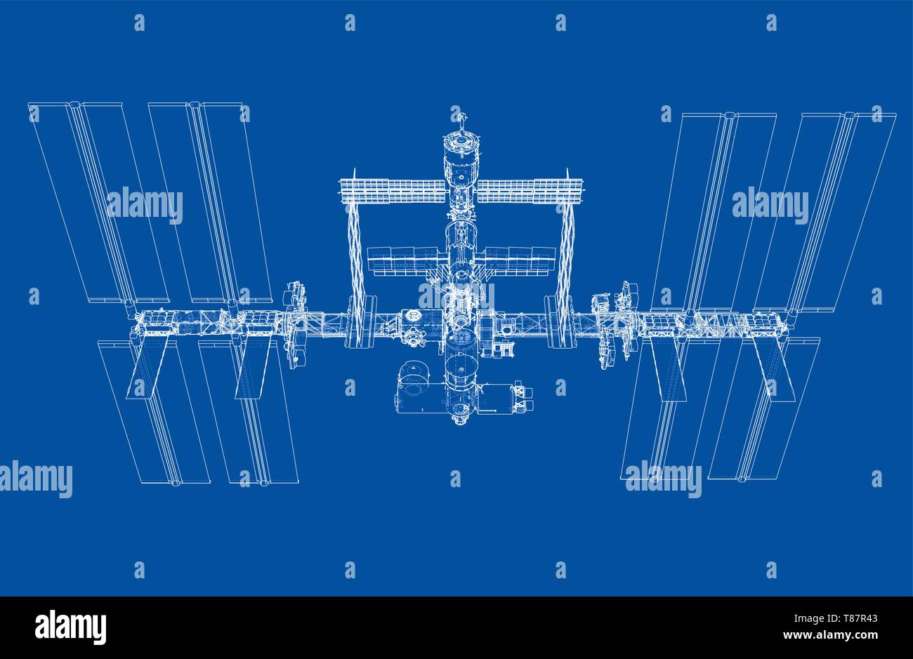 Abstract Spaceship Outline. Vector Stock Vector Image & Art - Alamy