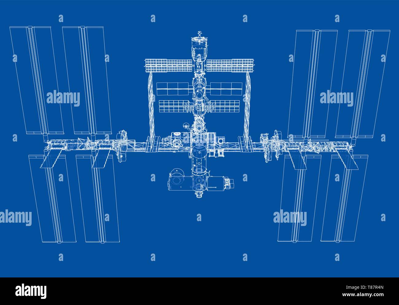 Abstract Spaceship Outline. Vector Stock Vector Image & Art - Alamy