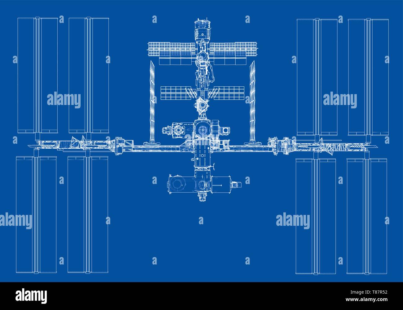Abstract Spaceship Outline. Vector Stock Vector Image & Art - Alamy
